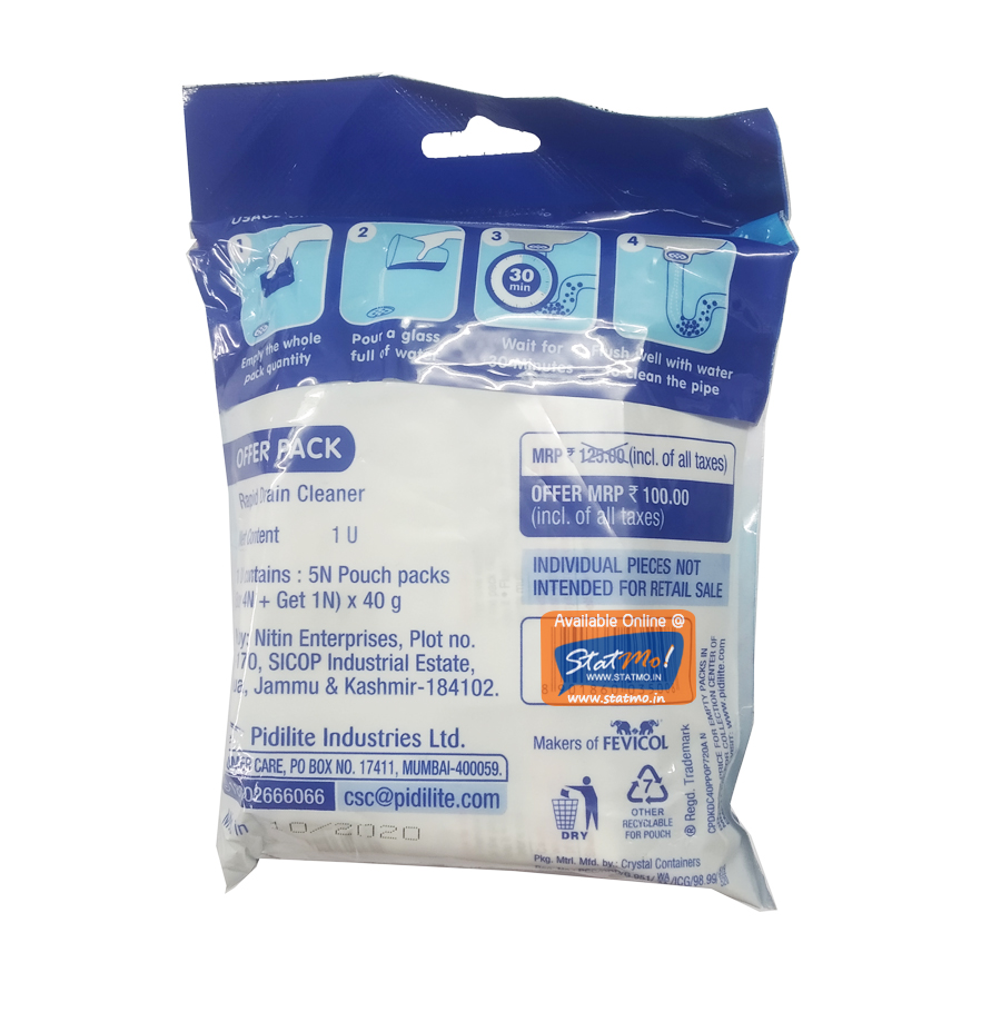 Pidilite D-Klog Drain Cleaner (Pack of 5) – StatMo